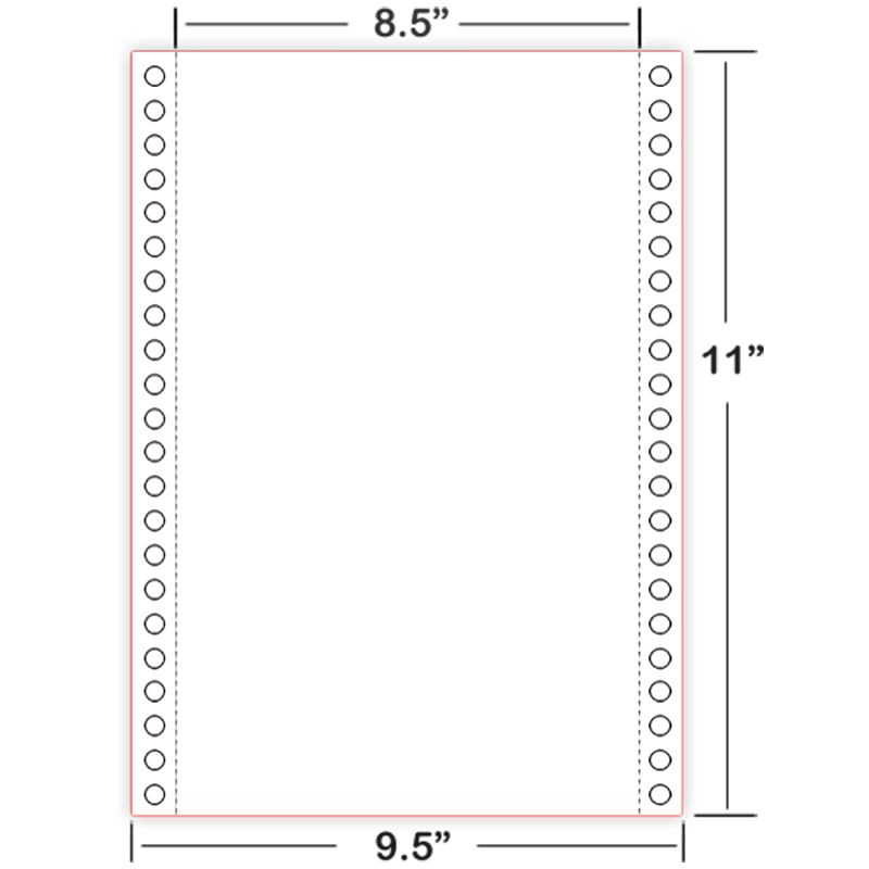 Braille Paper 8 5x11 Plain Continuous Feed
